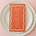 Wavy Wedding Menu, Wedding Menus, Custom Wedding Menu, Wavy Border ...