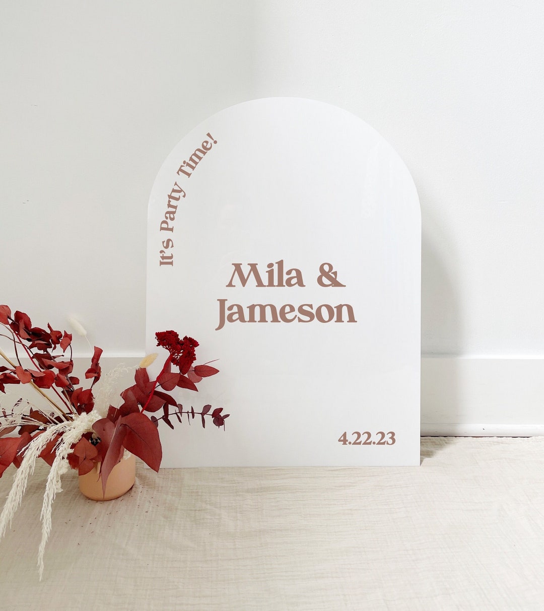 Arch Welcome Sign, Acrylic Welcome Sign, Arched Wedding Sign, Welcome ...