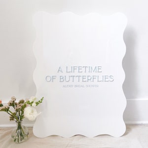 Wavy Welcome Sign, Acrylic Welcome Sign, Wavy Wedding Sign, Welcome to ...