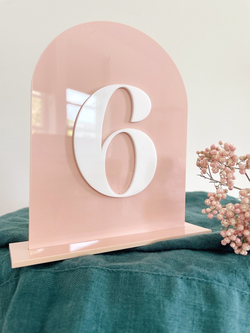 Acrylic Table Numbers Arch Table Numbers Wedding Table - Etsy