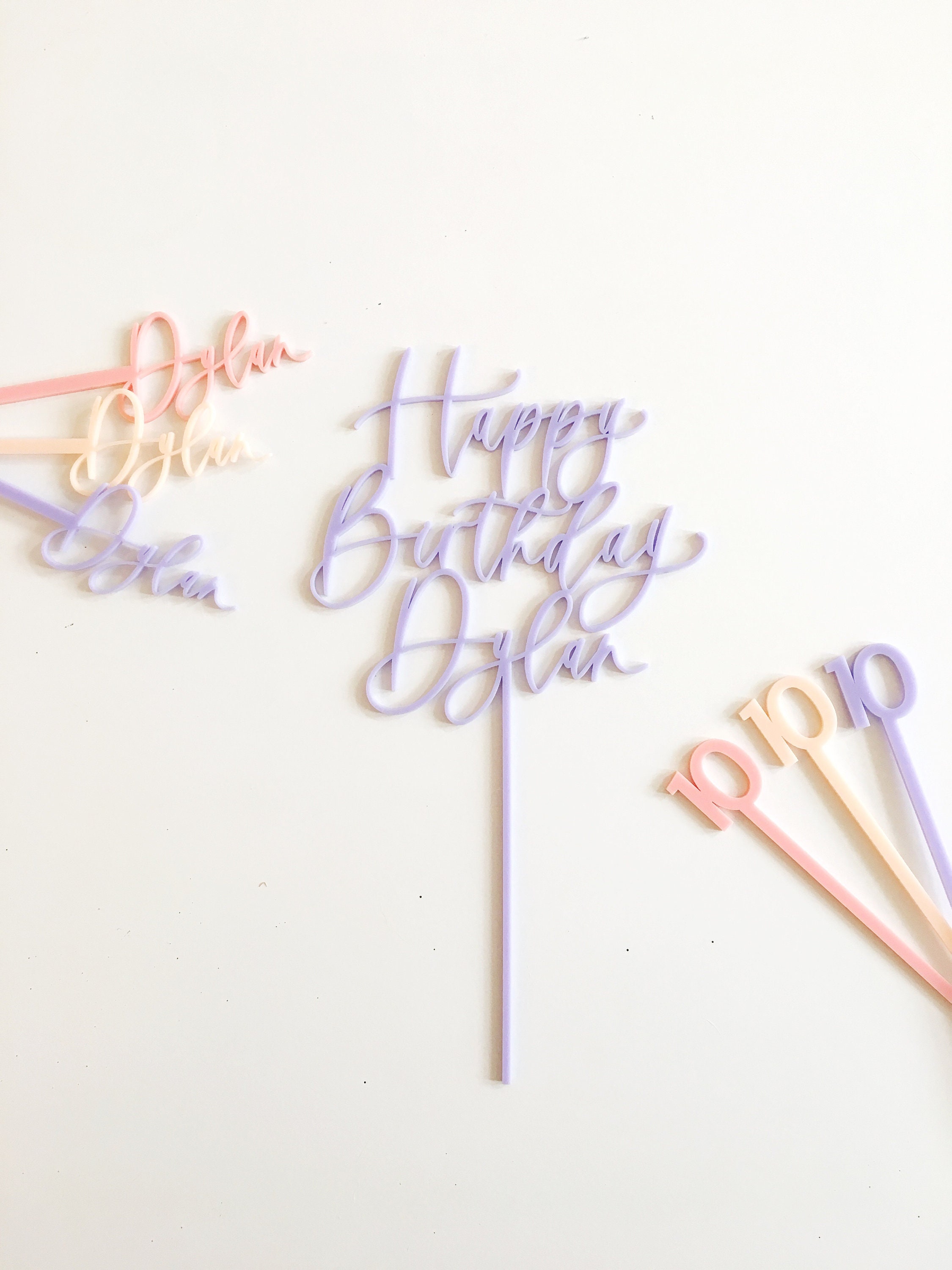 Birthday Party Pack Custom Cake Topper Custom Drink | Etsy