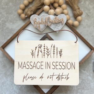 Massage in Session Sign | Studio Signs | Esthetician Sign | Sign for ...