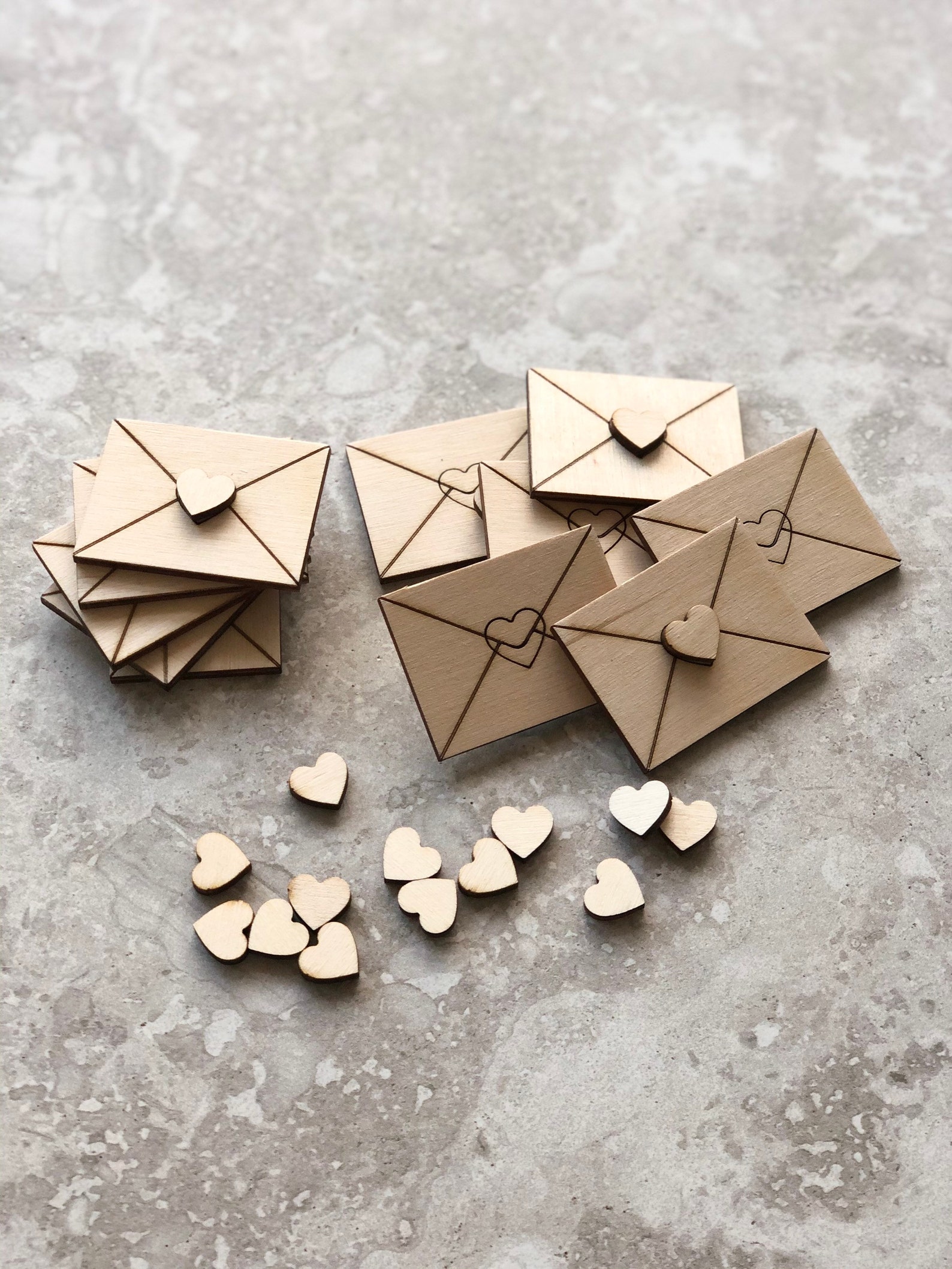 DIY HEART ENVELOPES Love Letter Blank Set Unfinished - Etsy