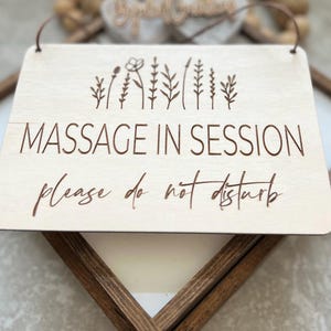 Massage in Session Sign | Studio Signs | Esthetician Sign | Sign for ...