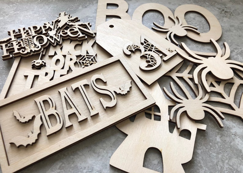 DIY Trick or Treat Bundle Halloween Tier Tray blank Set - Etsy