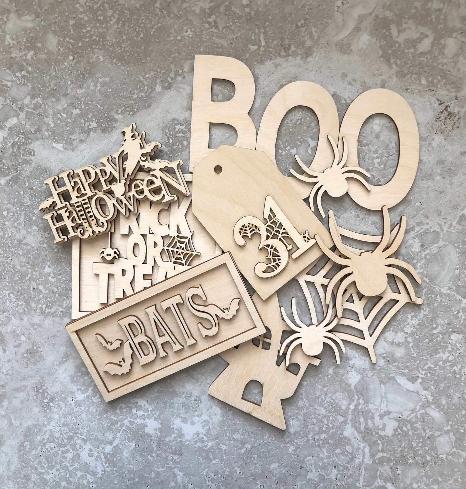 DIY Trick or Treat Bundle Halloween Tier Tray Blank Set | Etsy