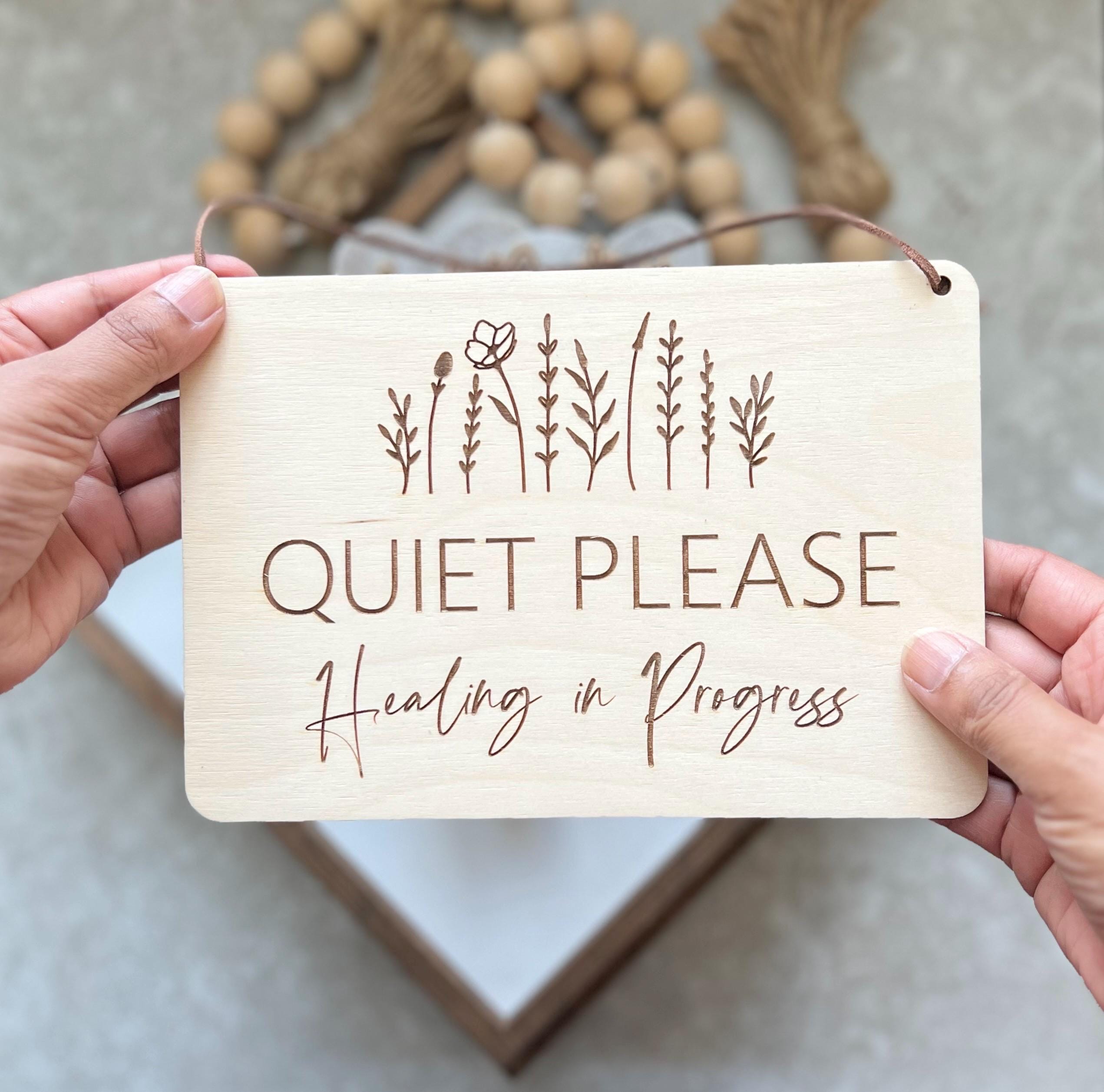 Healing in Progress Sign | Studio Signs | Esthetician Sign | in Session ...