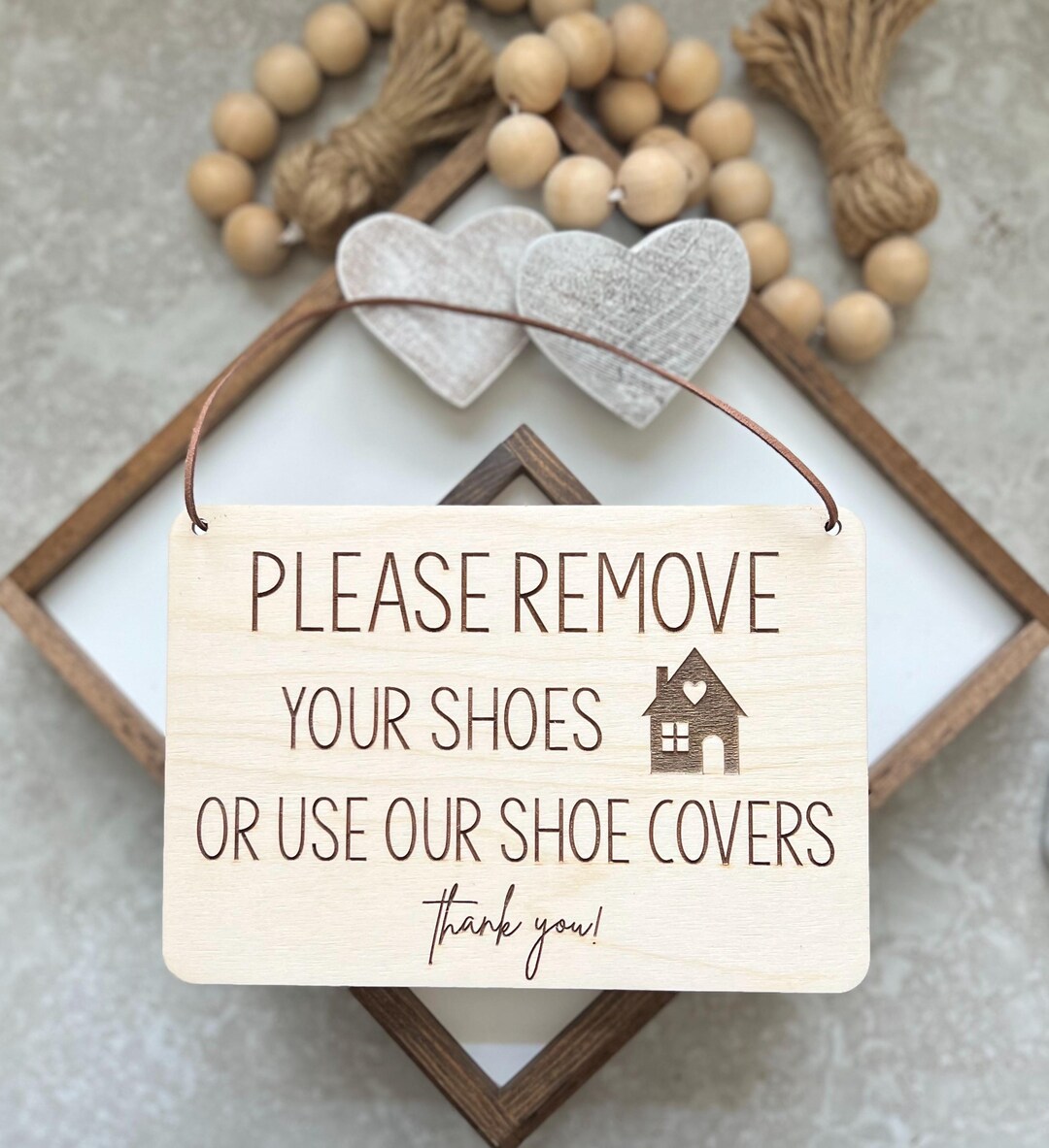 Welcome to Our Open House Sign | Please Remove or Cover Shoes Sign ...