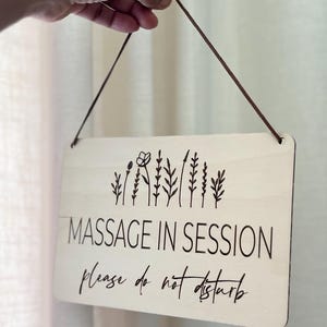 Massage in Session Sign | Studio Signs | Esthetician Sign | Sign for ...