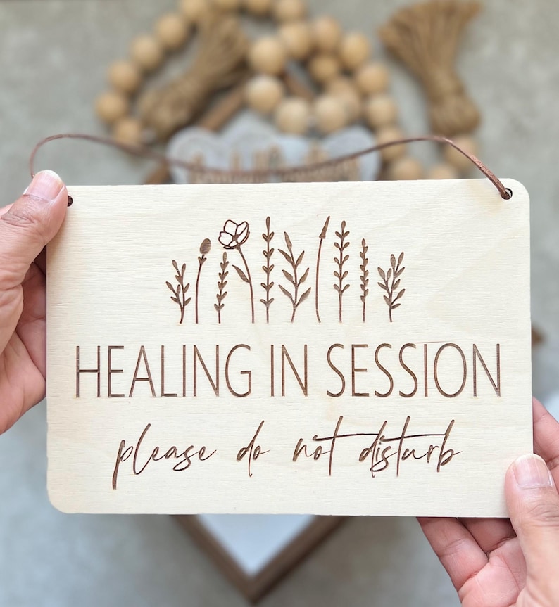 Healing in Session Sign | Studio Signs | Esthetician Sign | Sign for ...