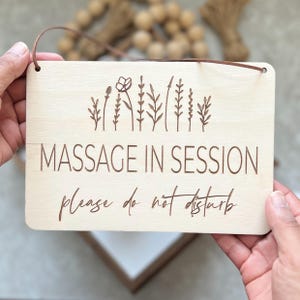 Massage in Session Sign | Studio Signs | Esthetician Sign | Sign for ...