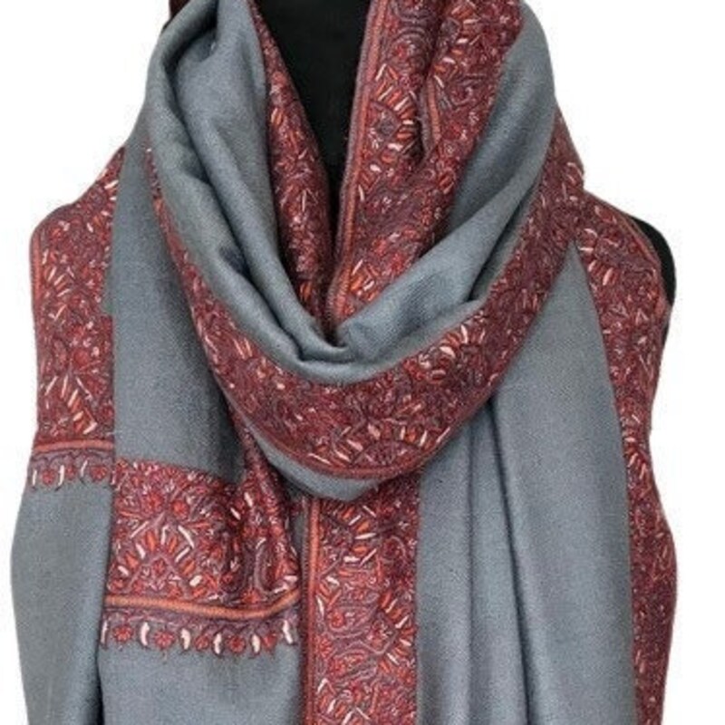Grey Pashmina - Etsy