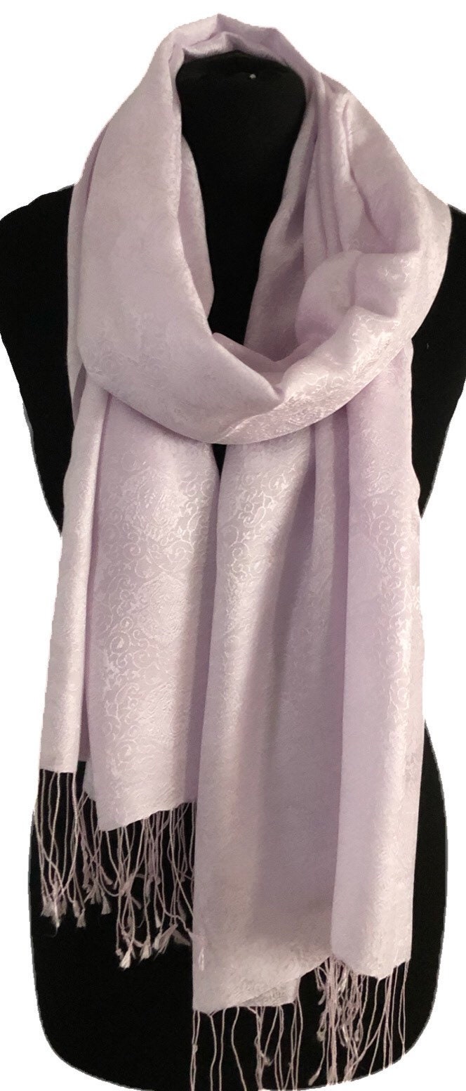 Jacquard Silk Stole in 5 Colours by Vishana - Etsy