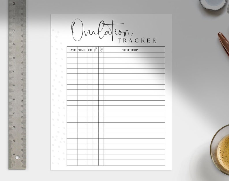 Ovulation Tracker PDF Printable Template - Etsy