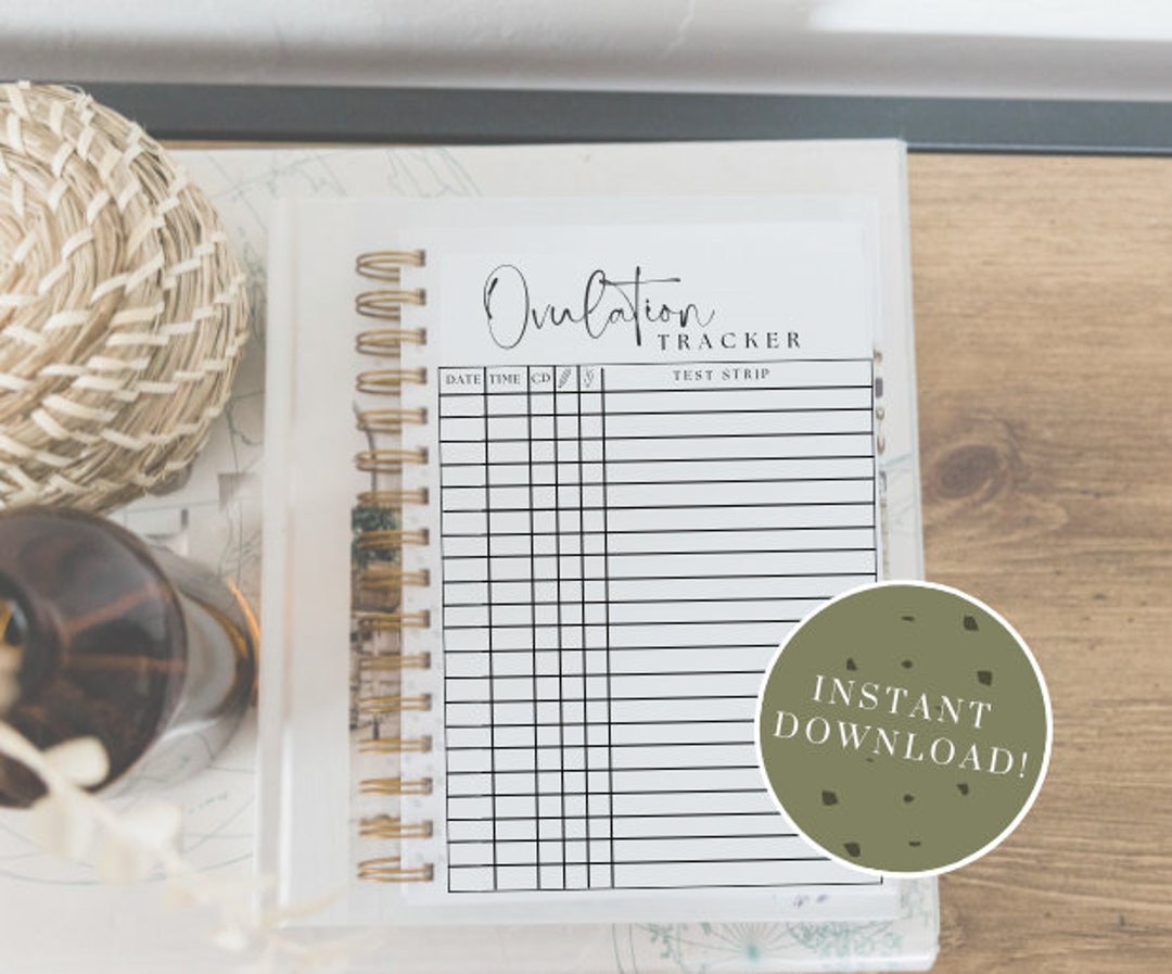 Ovulation Tracker PDF Printable Template - Etsy