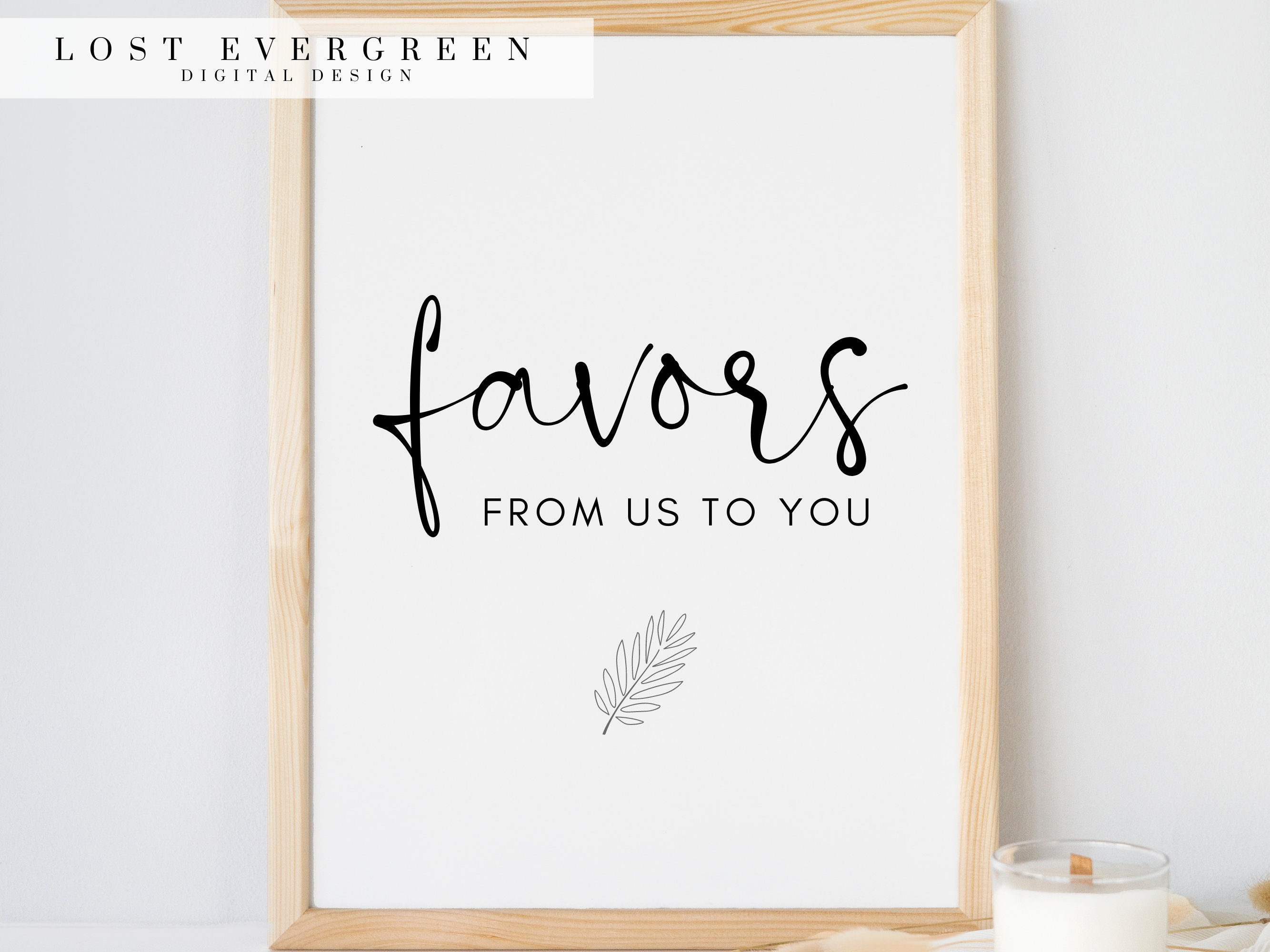 Favors Sign for Event Printable PDF Digital Download - Etsy