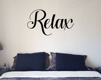 Relax decal | Etsy