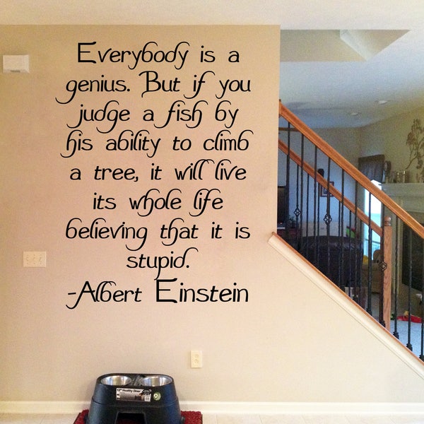 Einstein If You Judge a Fish - Etsy