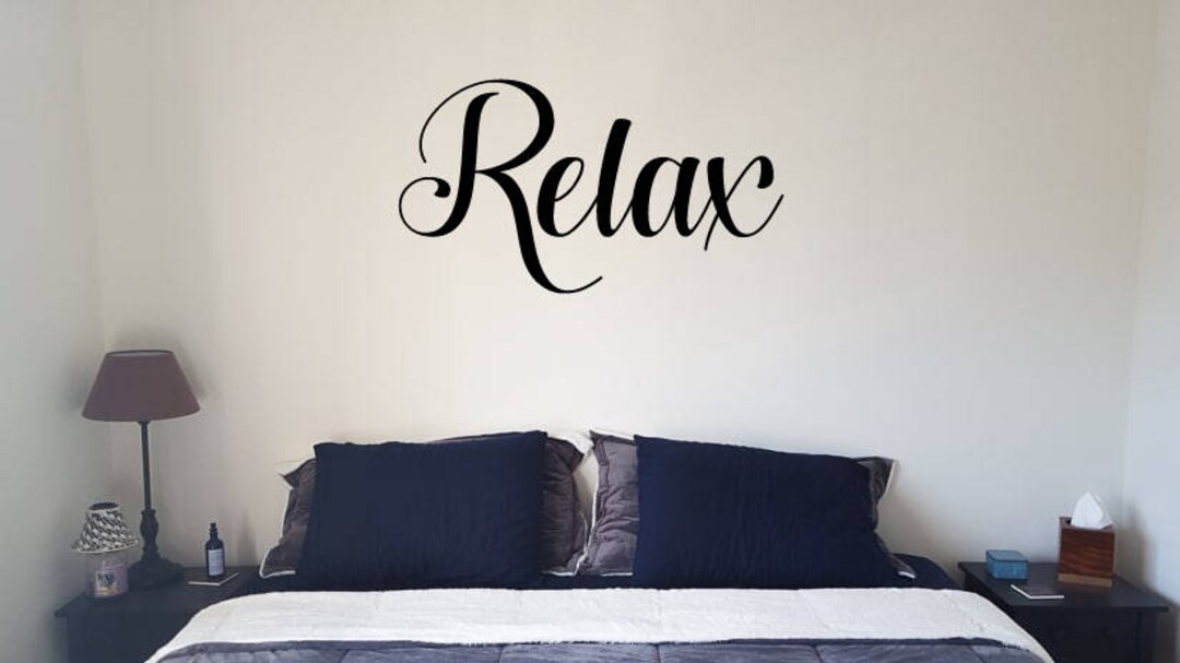Relax Vinyl Wall Decal Sticker, Vinyl Wall Art, Relax Vinyl Wall ...