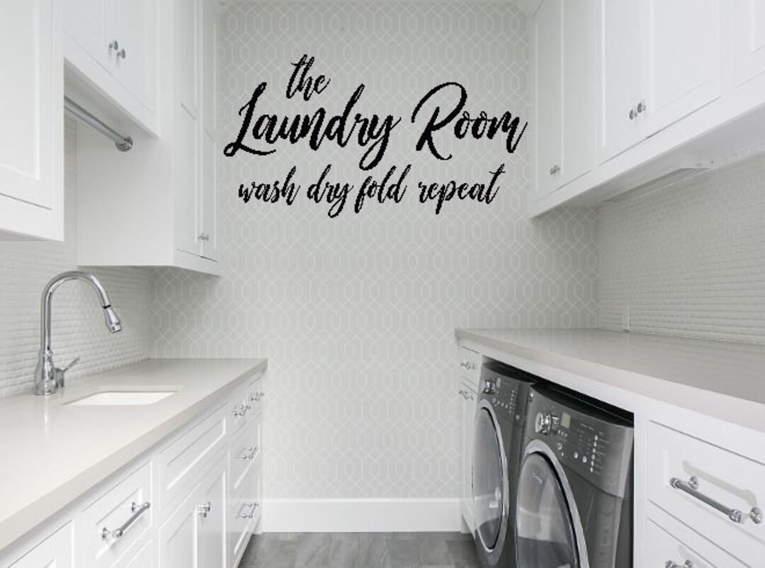 The Laundry Room Wash Dry Fold Vinyl Wall Sticker, Vinyl Wall Decal ...