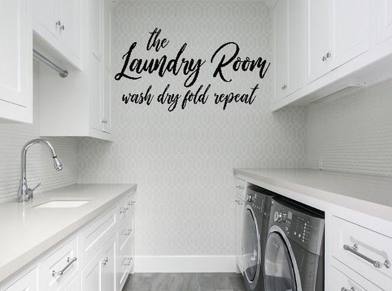 The Laundry Room Wash Dry Fold Vinyl Wall Sticker Vinyl Wall | Etsy