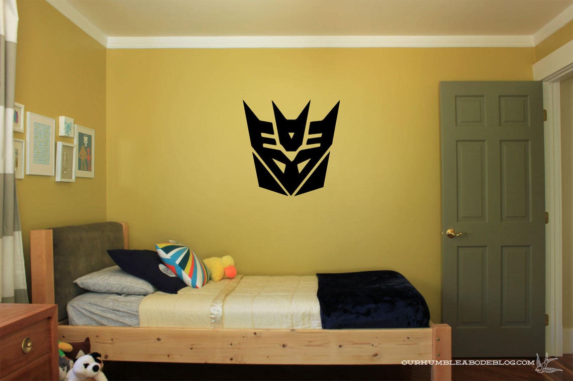 Transformers Logo Vinyl Wall Decal Sticker Kids Room Vinyl | Etsy