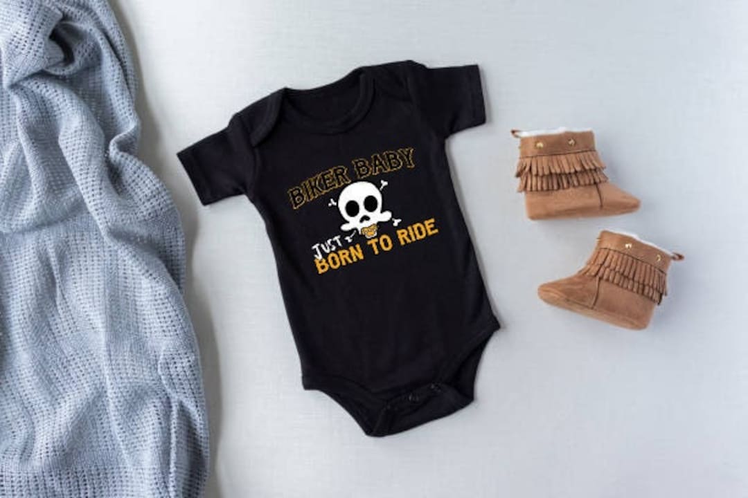 Biker Baby Just Born to Ride Baby Bodysuit, Gifts for Expecting Parents ...