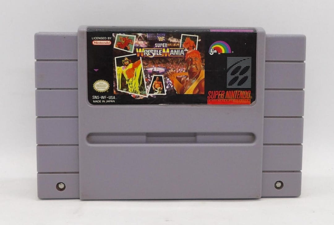 WWF Super Wrestle Mania Nintendo SNES Authentic Cartridge Only Tested ...