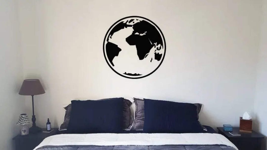 Earth Vinyl Wall Decal Sticker - Etsy