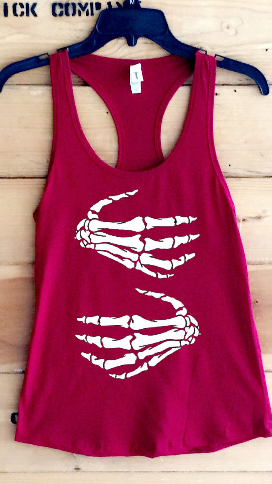 Skelton Hands Hug Womens Tank Top, Funny Tank Top, Loose Fitting Tank ...