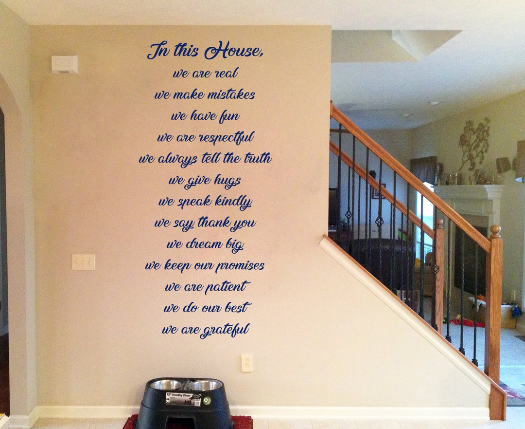 In This House Vinyl Wall Decal Sticker, Home & Living, Vinyl Wall Decal ...