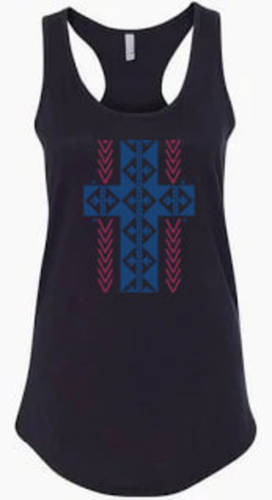 Cross With Tribal Design Womens Tank Top, Ladies Tanktops, Custom Vinyl ...
