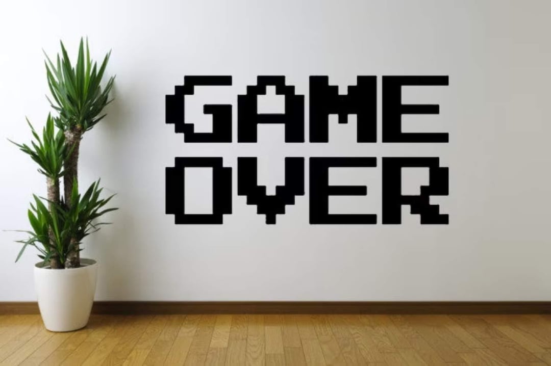 Game Over Vinyl Wall Decal Sticker - Etsy