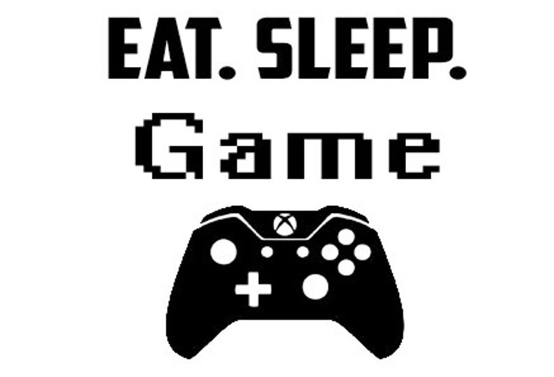 Eat. Sleep. Game Video Game Wall Decal Sticker for Game Room or Man ...