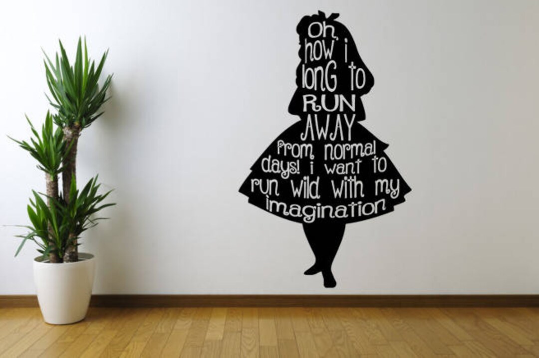 Alice Vinyl Wall Decal Sticker, Vinyl Wall Art Decal, Wall Decal Decor ...