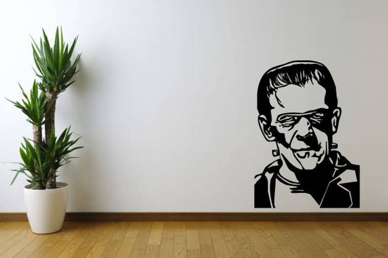 Frankenstein Vinyl Wall Decal Sticker, Halloween Wall Art, Wall Art ...