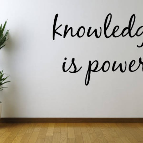 Knowledge is Power Wall Art - Etsy