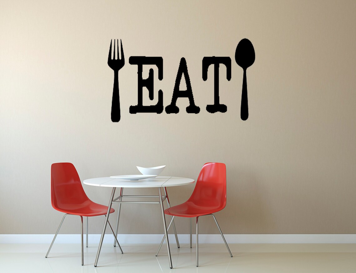 Eat Vinyl Wall Decal Sticker, Vinyl Wall Decal, Kitchen Wall Decoration ...