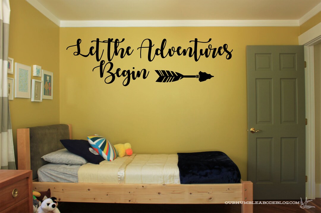 Let the Adventures Begin Arrow Vinyl Wall Decal Sticker, Kids Room Wall ...