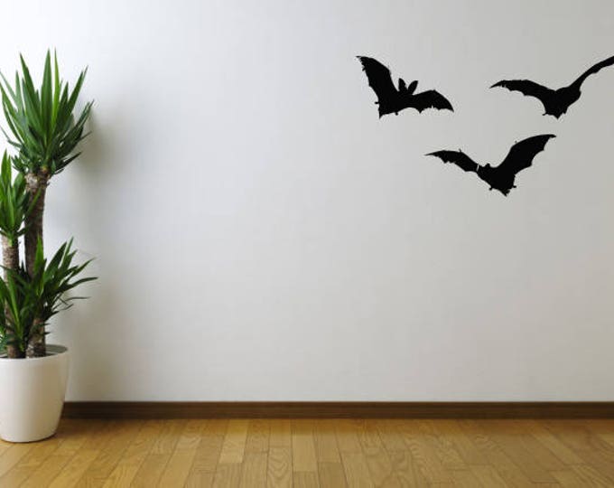 Black Vampire Bats Vinyl Decals for Halloween Party, Haunted House ...