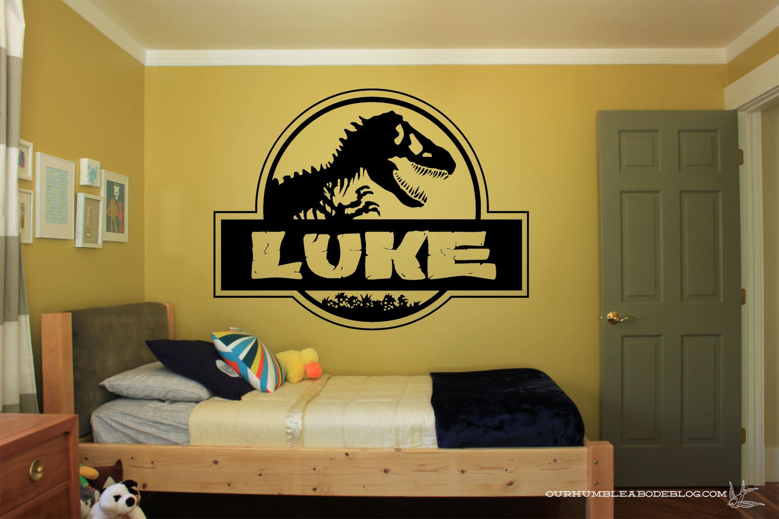 Custom Name Dinosaur Vinyl Wall Sticker Wall Art Sticker - Etsy