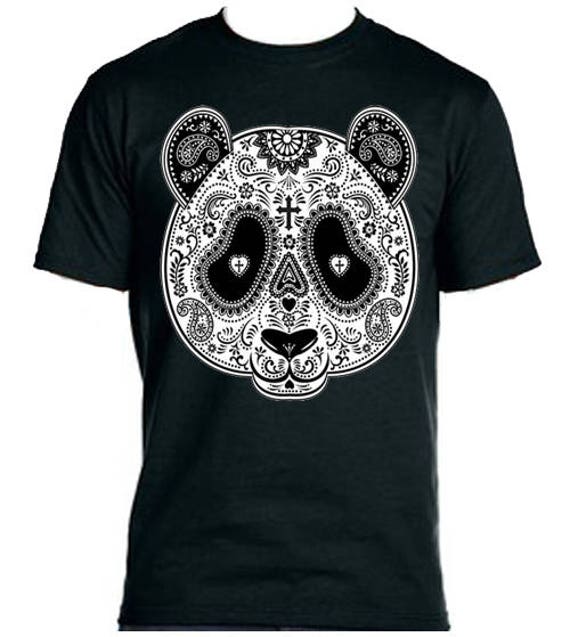 Panda Sugar skull T-Shirt Panda Tee Shirt Cool Tee Shirts | Etsy