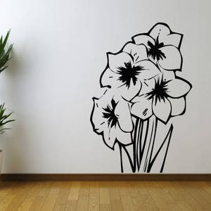 Flowers Vinyl Wall Decal Sticker Vinyl Wall Decal Vinyl Wall | Etsy