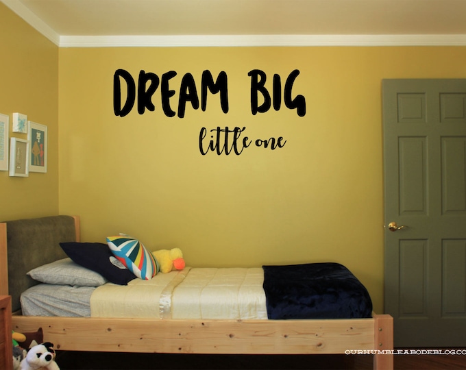 Dream Big Wall Decor Work Hard Quote Vinyl Sticker Art for Home ...