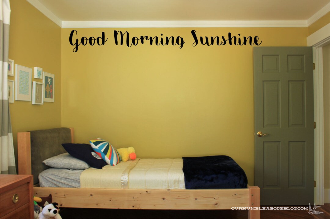 Good Morning Sunshine Vinyl Wall Decal Sticker, Vinyl Wall Decal Decor ...