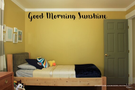 Good Morning Sunshine Vinyl Wall Decal Sticker Vinyl Wall - Etsy