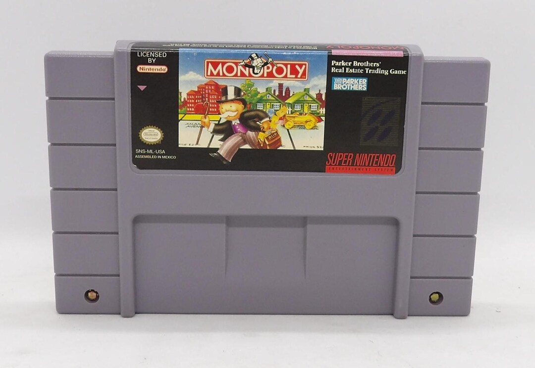 Monopoly Super Nintendo SNES Authentic Cartridge Only Tested & Working ...