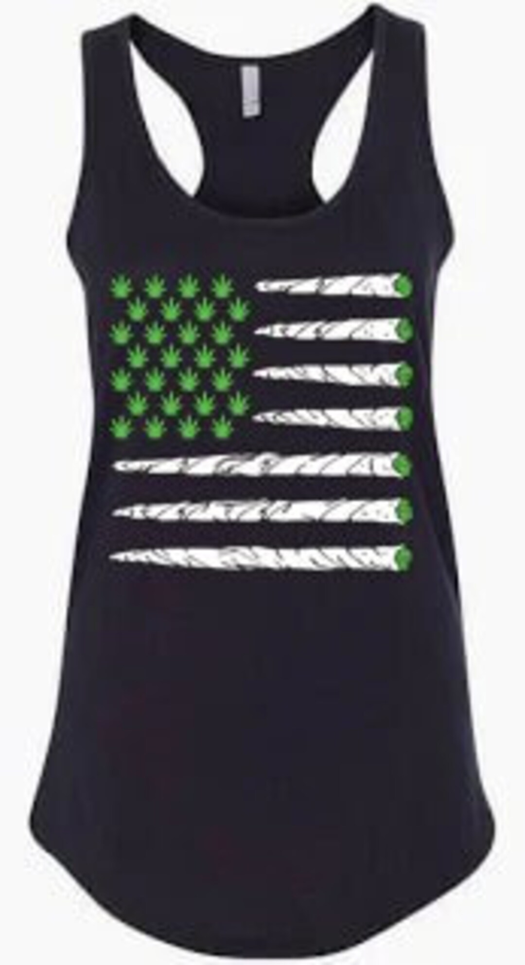 Marijuana Flag Tank Top, Weed Flag Ladies Tank Tops, Custom Vinyl ...