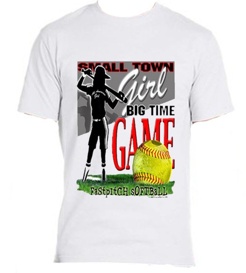 Small Town Girl Big Time Game Softball Tee-shirt Girls - Etsy