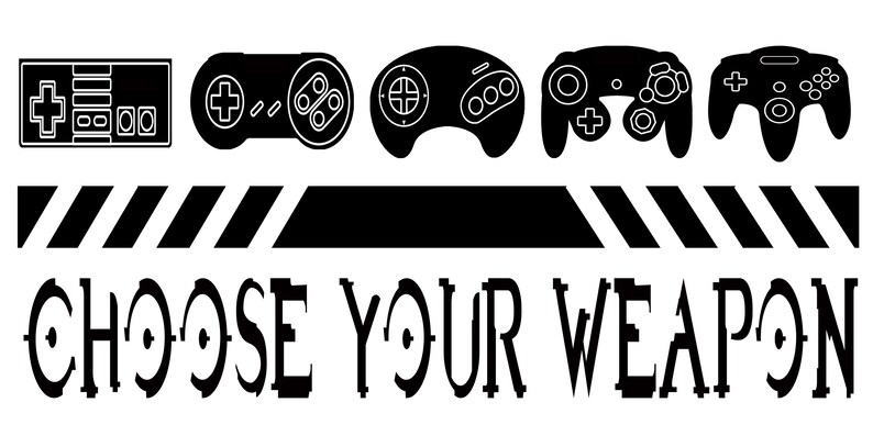 Choose Your Weapon Game Vinyl Wall Decal Sticker Wall Decal | Etsy Choose Your Weapon Game Vinyl Wall Decal Sticker Wall Decal | Etsy